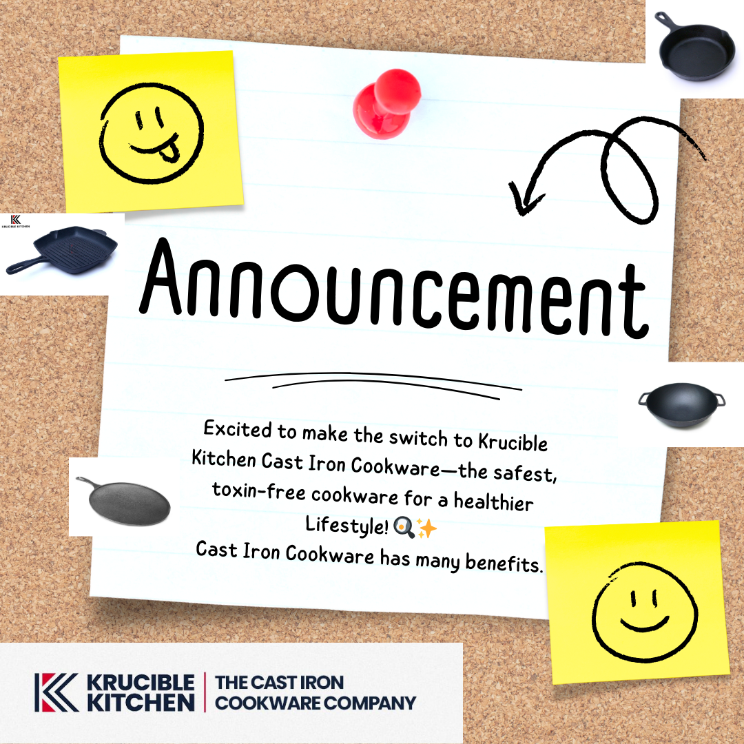 Krucible Kitchen Cast Iron Cookware and Serve-ware, Made in Pakistan