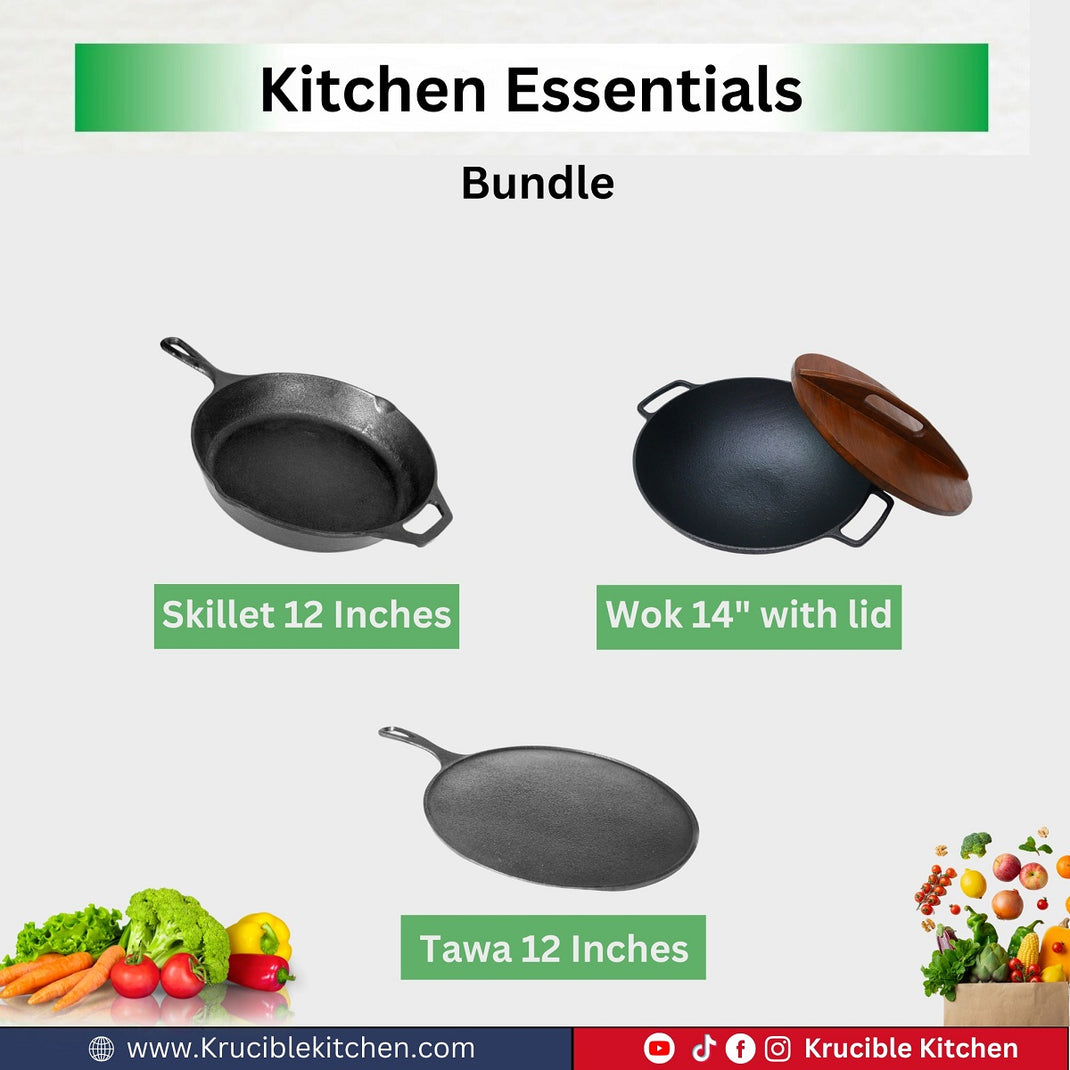 Krucible Kitchen Cast Iron Cookware and Serve-ware, Made in Pakistan – KrucibleKitchen