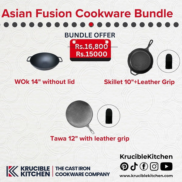 Krucible Kitchen Cast Iron Cookware and Serve-ware, Made in Pakistan ...