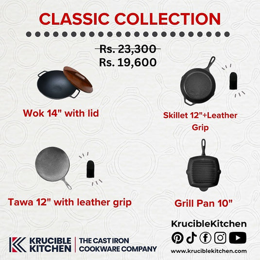 Krucible Kitchen Cast Iron Cookware and Serve-ware, Made in Pakistan – KrucibleKitchen