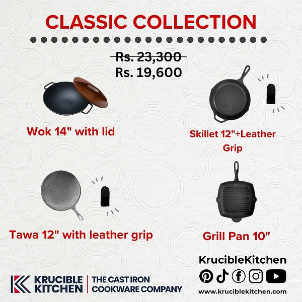 Krucible Kitchen Cast Iron Cookware and Serve-ware, Made in Pakistan ...